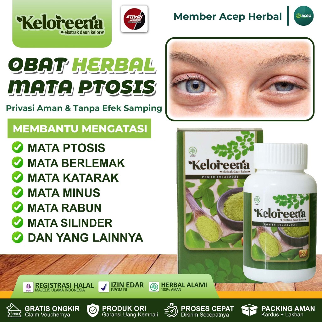 Jual Obat Mata Ptosis Lipatan Kelopak Mata Kendur Beda Sebelah Saraf ...