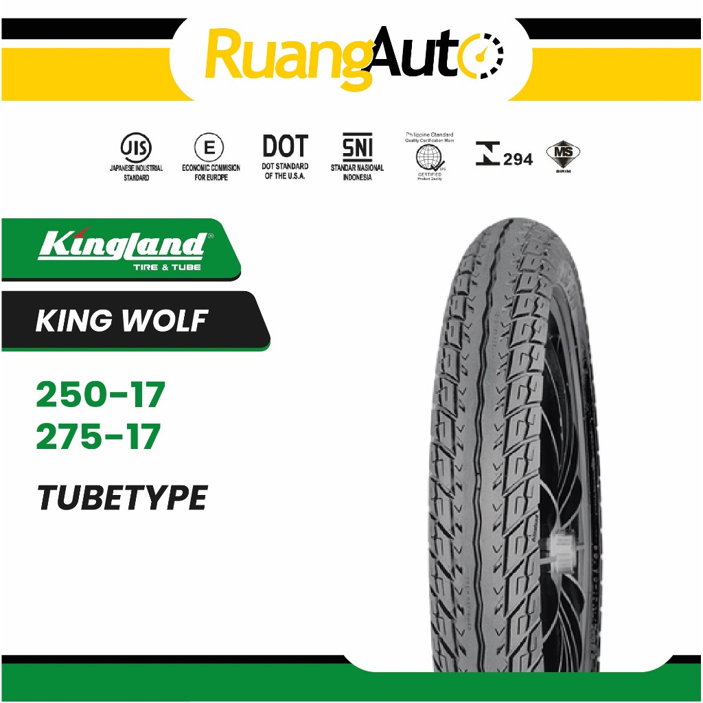 Jual Ban Motor Tubetype Kingland WOLF 250 275 Ring 17 100% Original | Shopee Indonesia