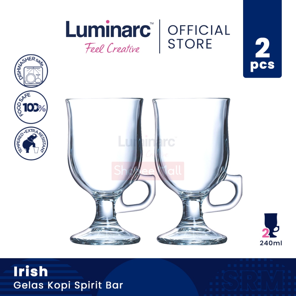 Jual LUMINARC Gelas Kopi Spirit Bar Irish 240ml - 2pcs | Shopee Indonesia