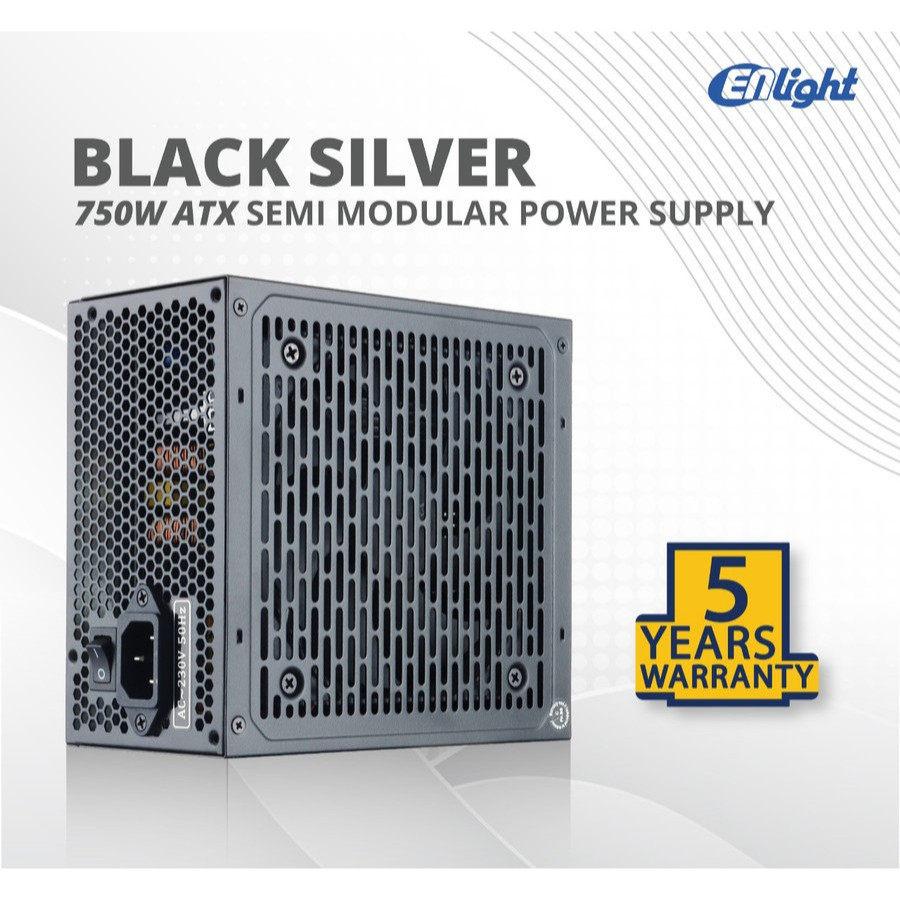 Jual PSU Enlight 750W Black Silver 80+ Bronze Modular 750 Watt | Shopee ...