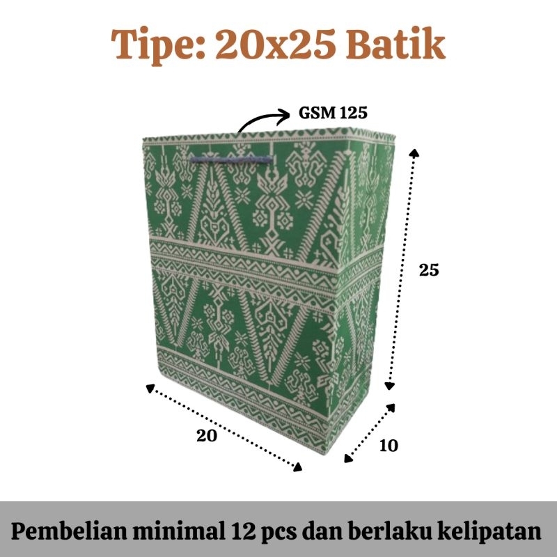 Jual Paper bag 20x25 Batik, tas kertas souvenir, tas kertas murah, P20 ...