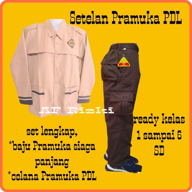 Jual Setelan Pramuka PDL Baju siaga panjang Lengkap Kelas 1 sampai 6 SD | Shopee Indonesia