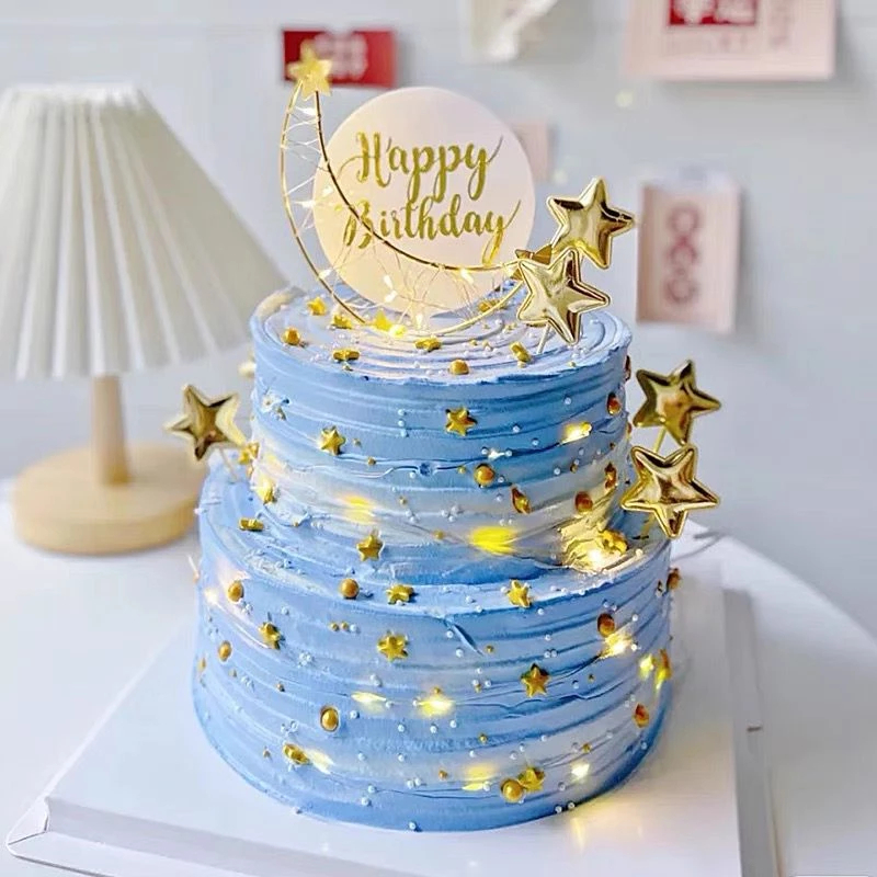 Jual Topper Dekorasi Cake / Buket Design Besi Bulan Bintang / Topper ...