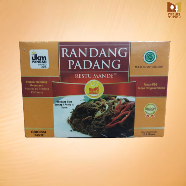 Jual Rendang Kering Rendang Padang 125gr Rasa Original Standar Restu ...