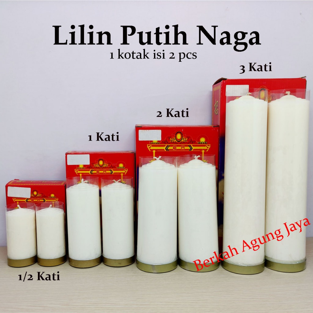 Jual Lilin Sembahyang Putih Naga 3 Kati | Shopee Indonesia