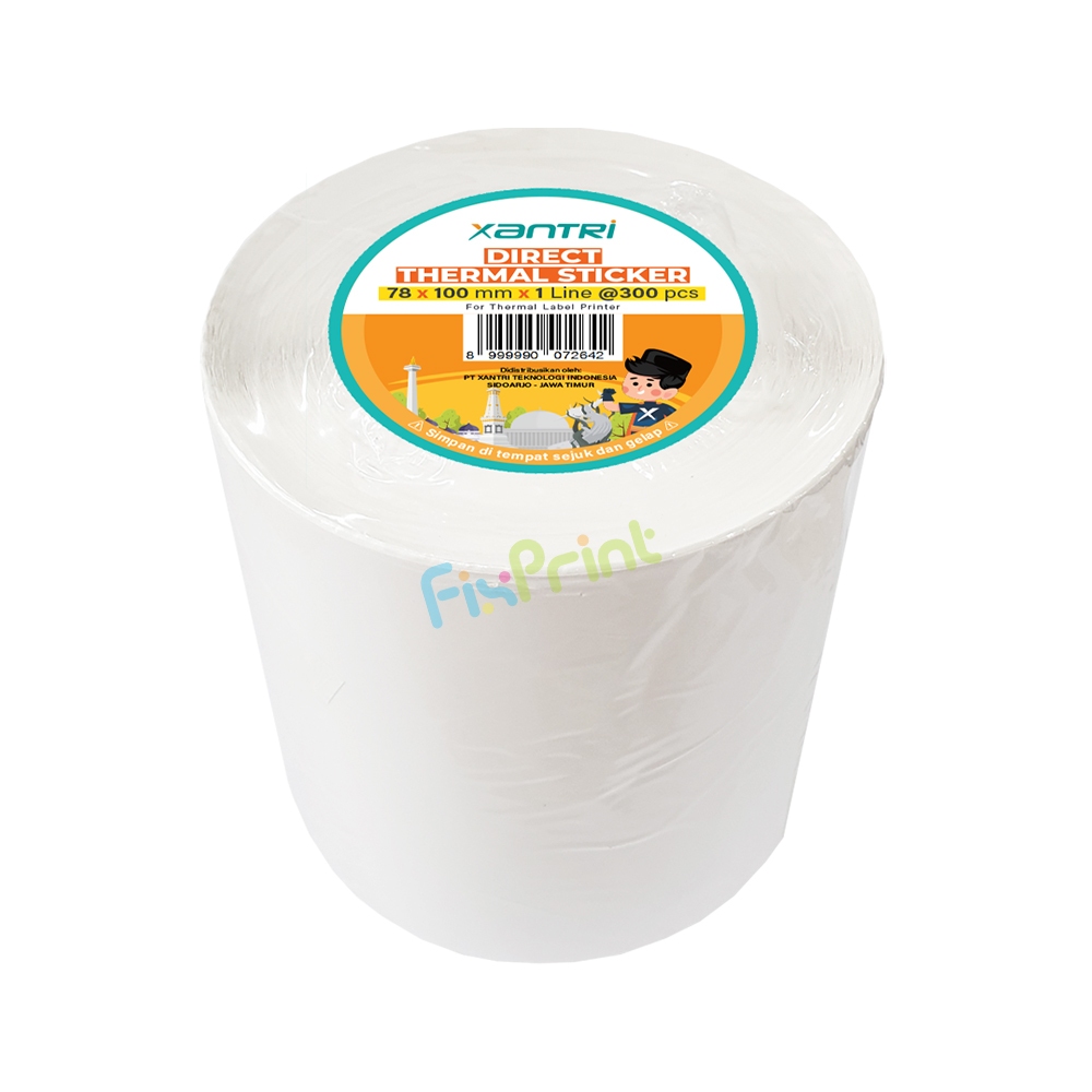Jual Kertas Resi Label Thermall Barcode 78x100 100x100 100x150 Thermal ...