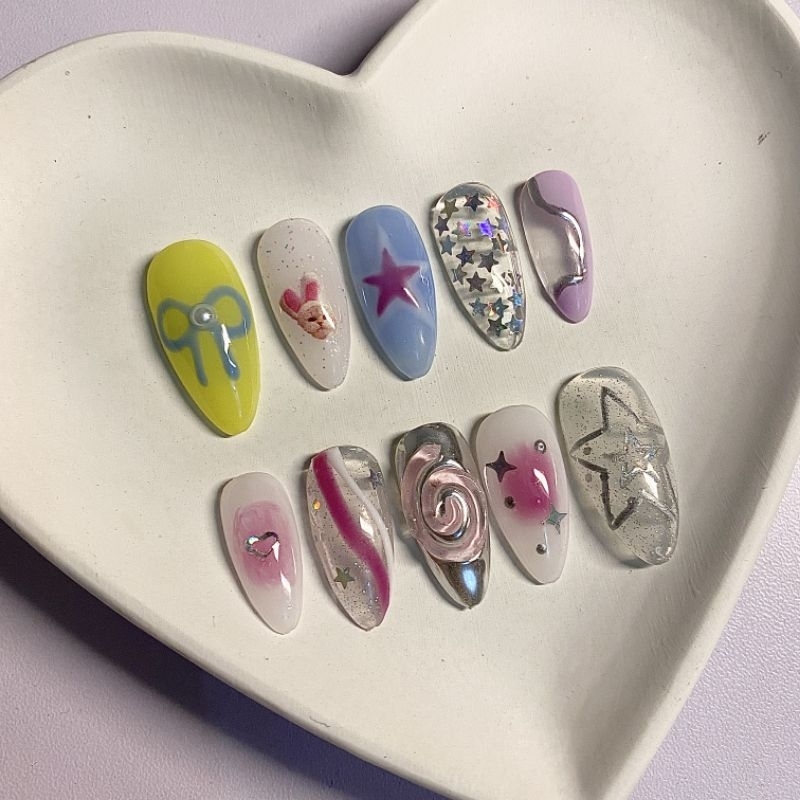 Jual [BACA DESKRIPSI dan SLIDE FOTO] Kitty Kitsch Custom Press on Nails ...