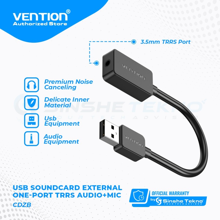Jual Vention Usb Sound Card SoundCard External Audio Aux 3.5mm (CDZB0 ...