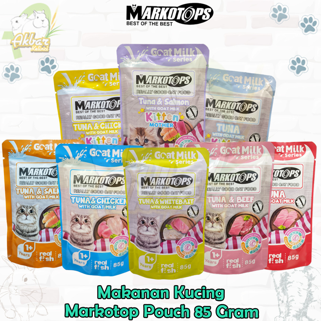 Jual Makanan kucing Markotop wet food Pouch/sachet 85 gram | Markotops ...