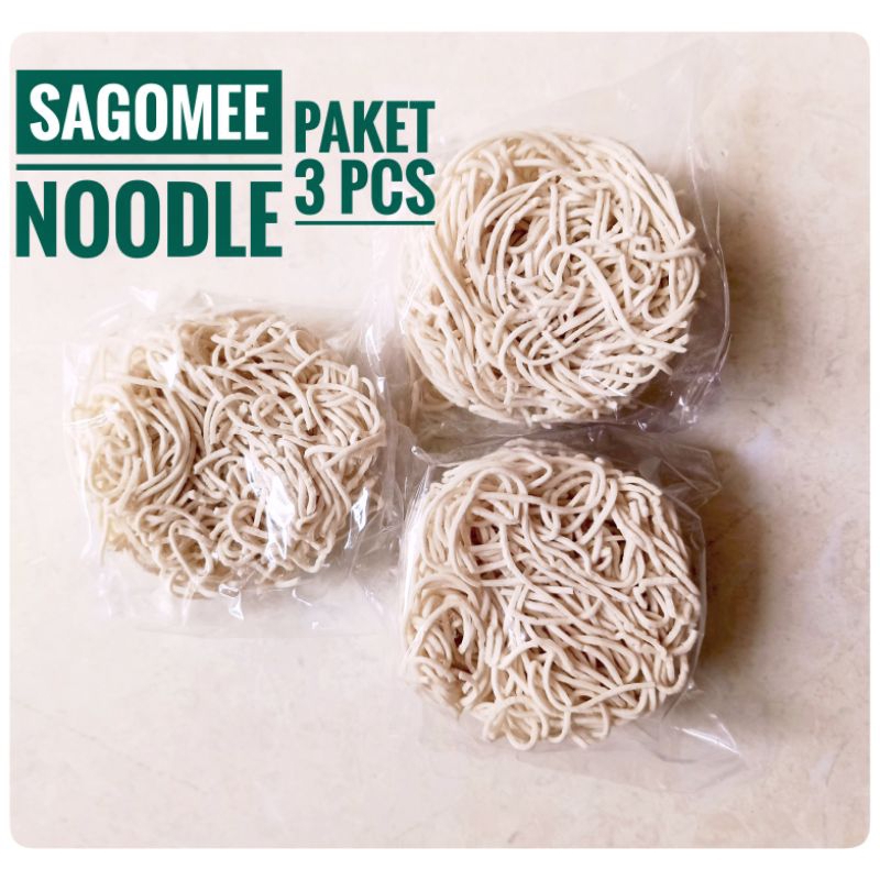 Jual Sago mee Block Sagomee Only Mee (isi 3 pack) Tanpa Bumbu, Tanpa ...