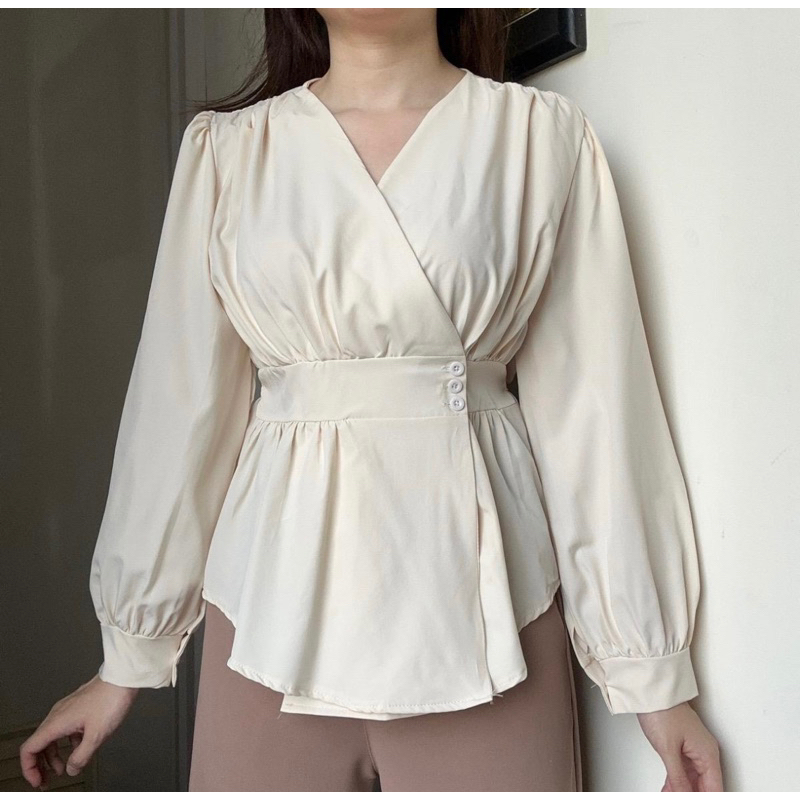 Jual Ruby Top atasan blouse wanita kemeja korean style by biel the ...