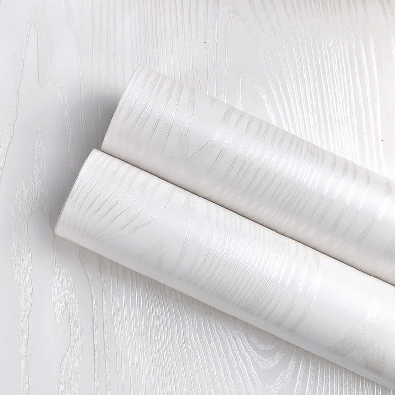 Jual Wallpaper Sticker Dinding Motif Kayu Serat Putih Panjang 10meter X