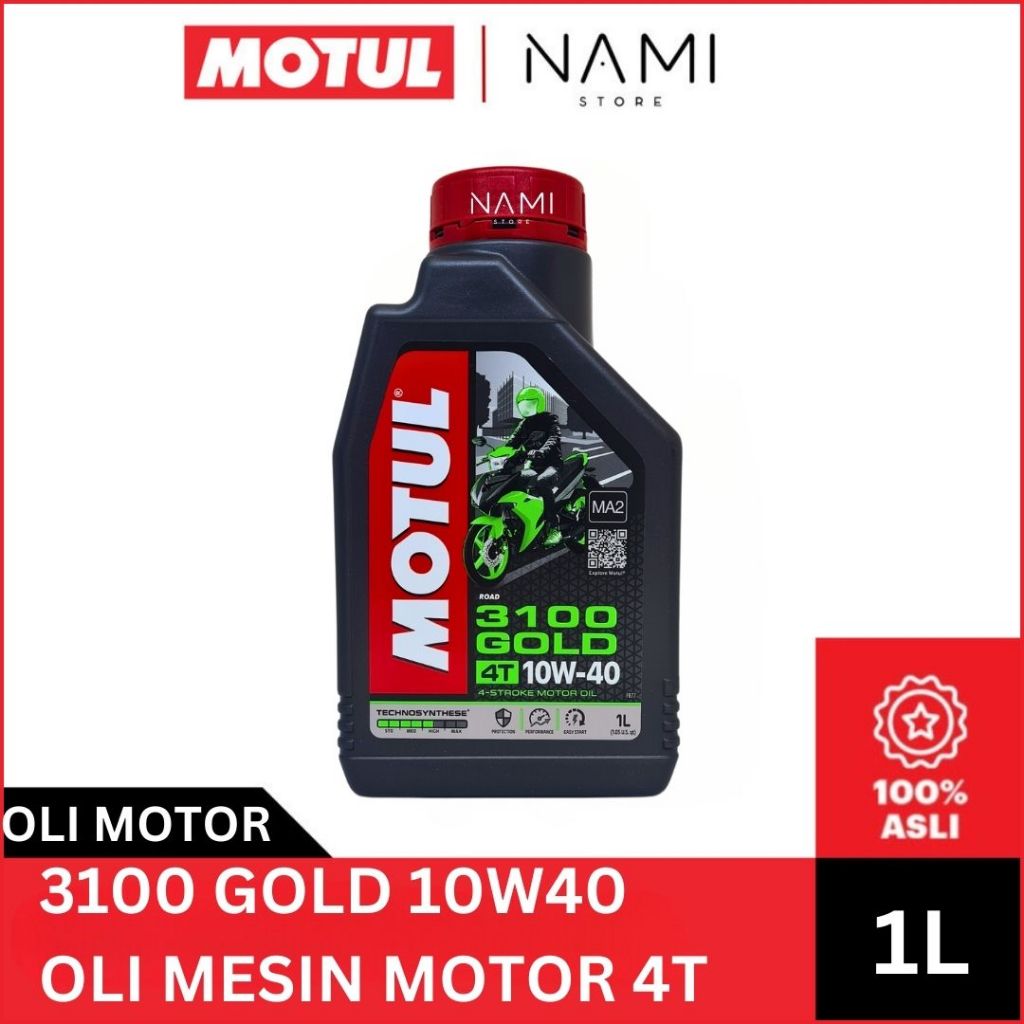Jual *MOTUL 3100 GOLD 10W40 (1L)* OLI MESIN 4T MANUAL - ORIGINAL ...