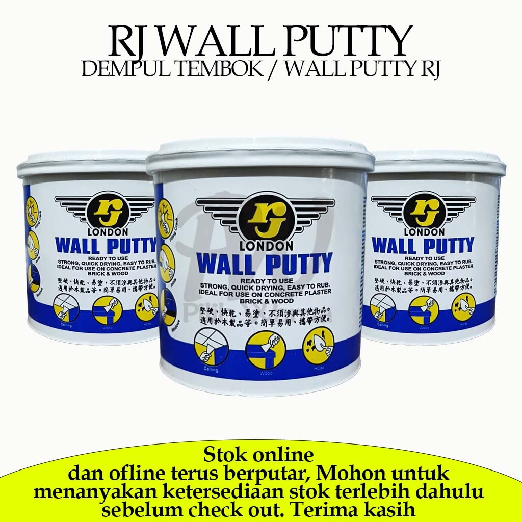 Jual WALL PUTTY / PLAMIR DINDING / DEMPUL DINDING RJ KEMASAN 1 KG ...