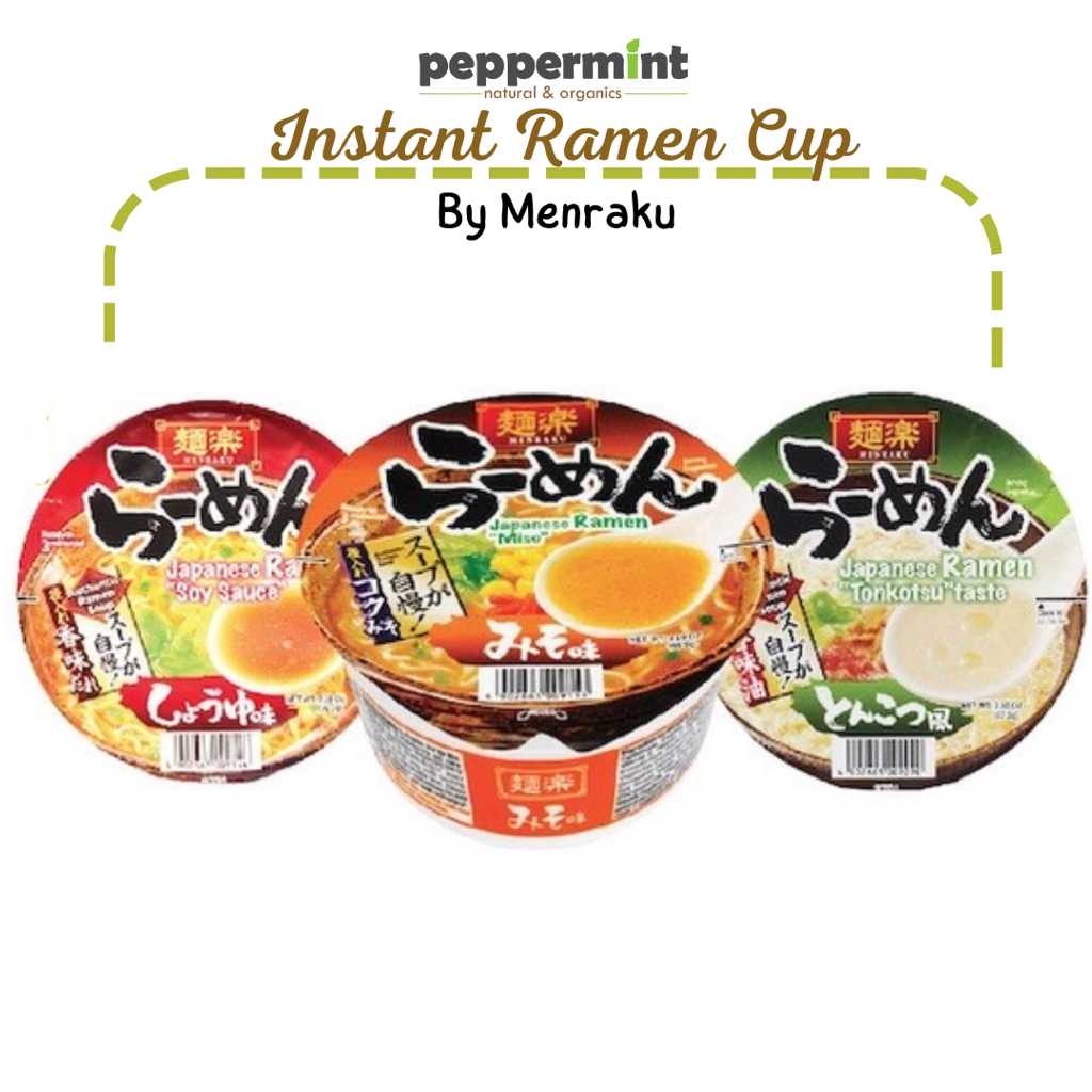 Jual Menraku Instant Ramen Cup (90,9 gr) / Authentic Instant Ramen ...