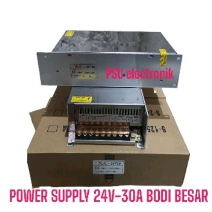 Jual power supply psu 24v 30a high quality 24 volt 30 amper ada kipas psu | Shopee Indonesia