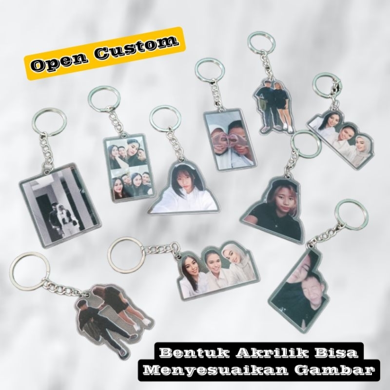 Jual Gantungan Kunci Akrilik Custom Foto Aesthetic / Keychain Custom / Ganci Custom | Shopee ...