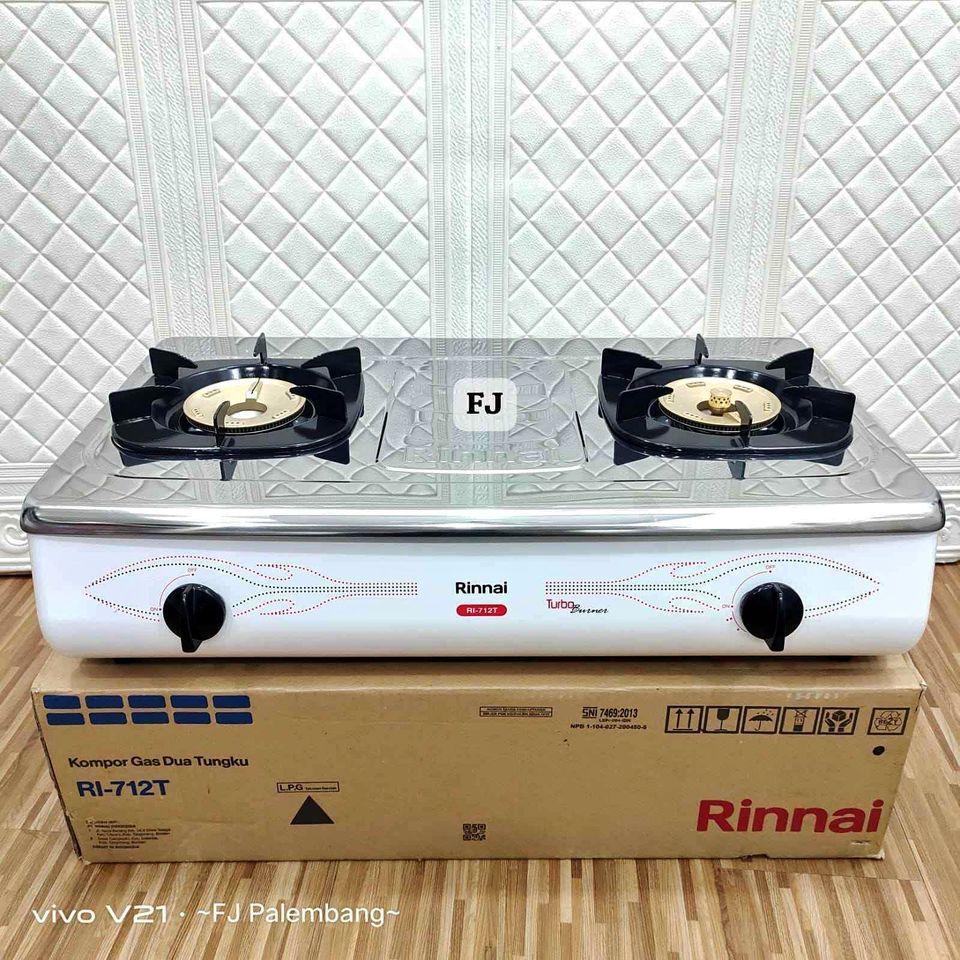 Jual RINNAI RI-712 T Kompor Gas 2 Tungku Api Turbo (Stainless Steel) BATAM | Shopee Indonesia