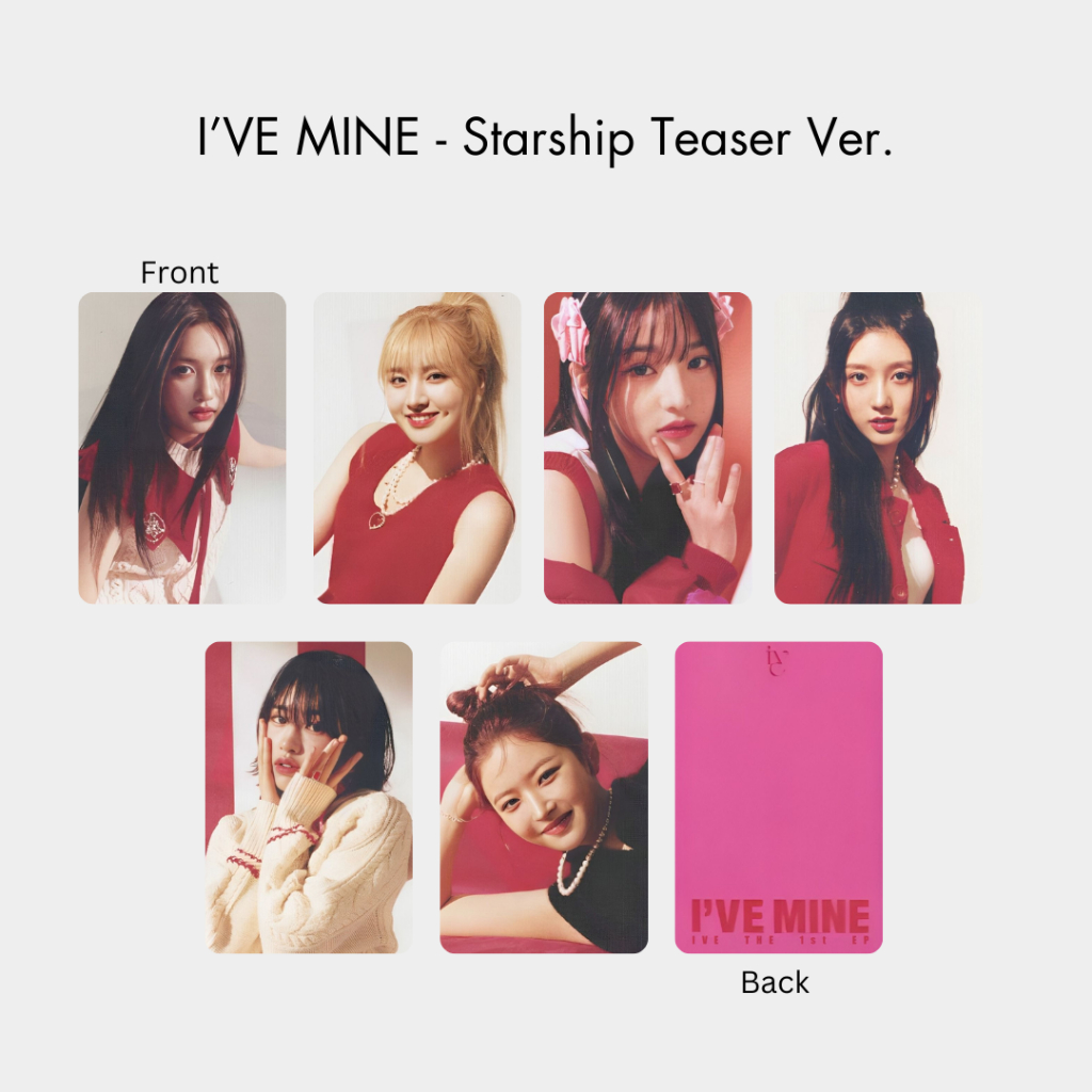 Jual Photocard IVE I'VE MINE (ISI 6PCS + LAMINASI 2 SISI) Love dive selca IVE photocard wonyoung ...