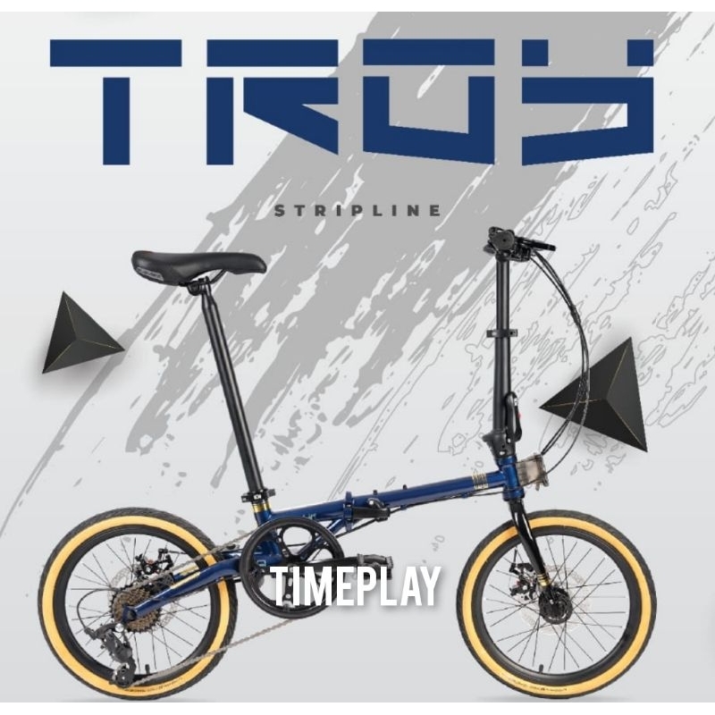 Jual Sepeda Lipat 16 Element Troy Stripline 8 speed | Shopee Indonesia