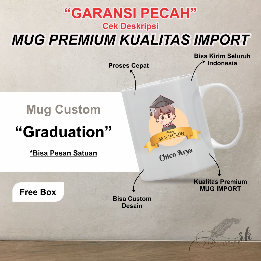 Jual Mug Custom Wisuda Graduation Keramik Murah | Shopee Indonesia