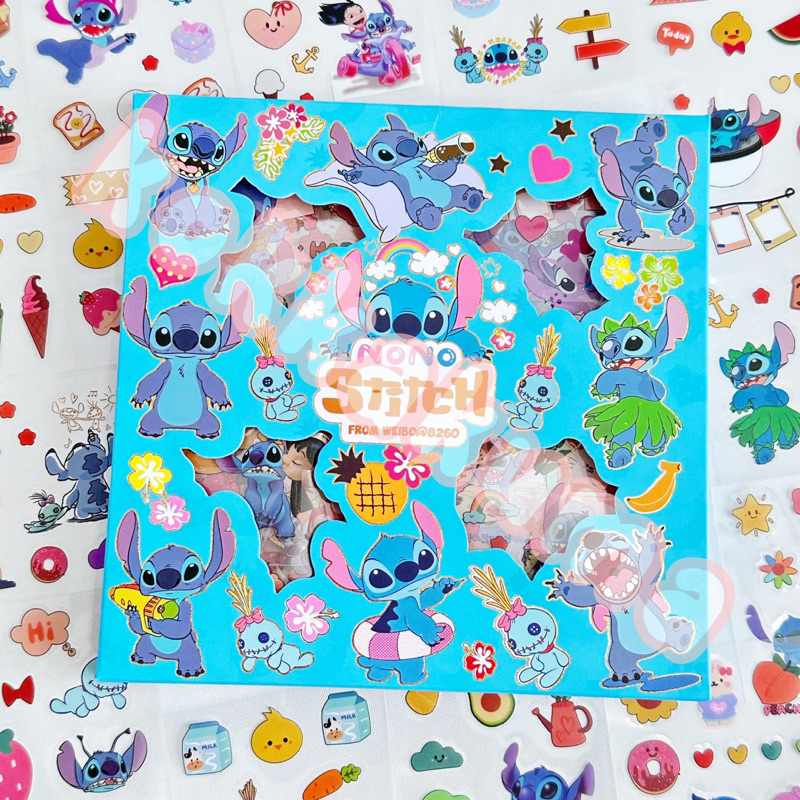 Jual ( KKM ) NONO STITCH Sticker Box 2D Dekorasi Anak Cewek Perempuan ...