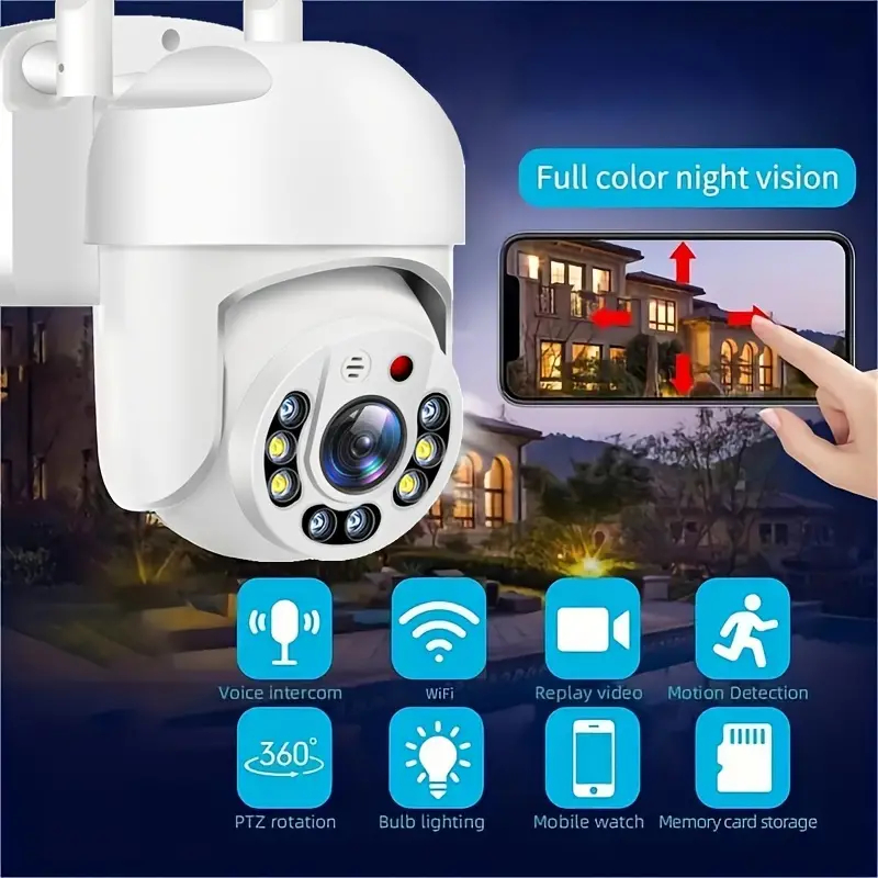 Jual PowerU IP Kamera CCTV 5MP WiFi Outdoor/Indoor 360 PTZ 1080P HD ...