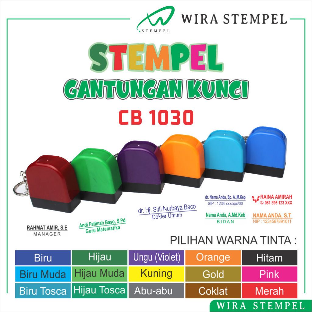 Jual Cetak Stempel Nama Gantungan Kunci Dokter Bidan Perawawat Apoteker ...