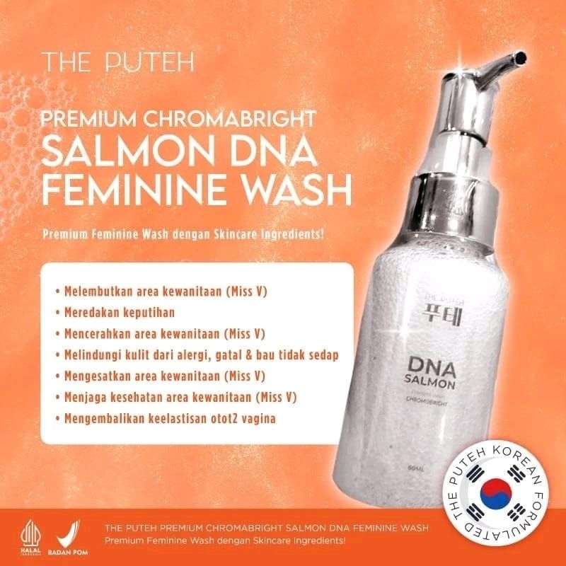 Jual 🇰🇷BPOM Premium CHROMABRIGHT & SALMON DNA Feminine Wash 60ML ...