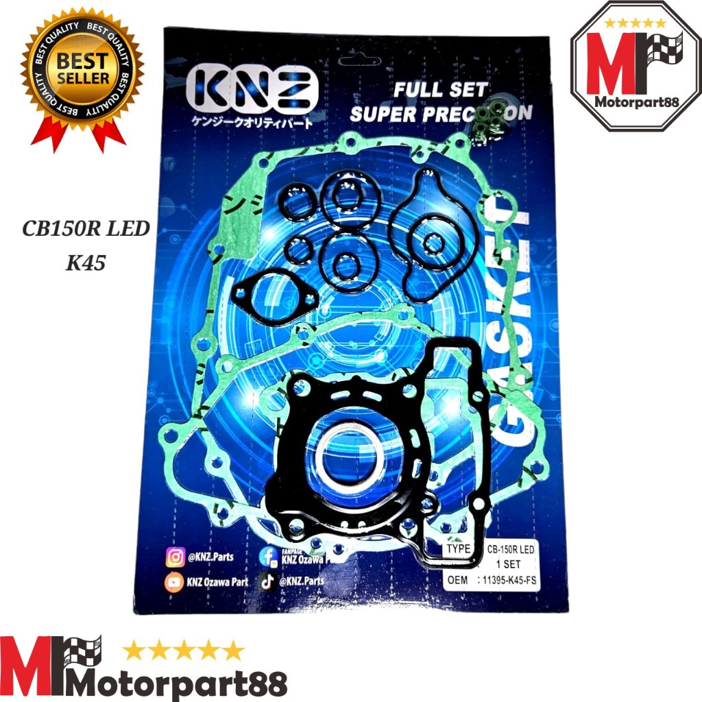 Jual PAKING KNZ GASKET FULL SET CB150R LED CB 150 R LED K45 | Shopee Indonesia