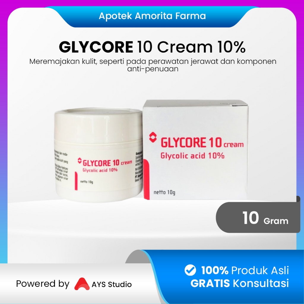 Jual Glycore 10% Isi 10 Gram / Glicolic Acid / 100% Original ...