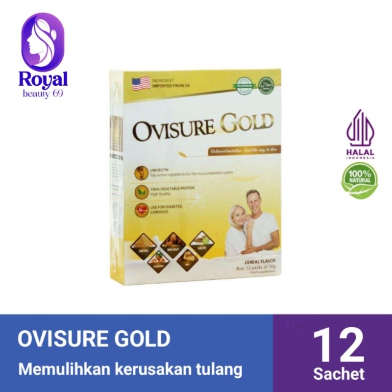 Jual Ovisure Gold Susu Kesehatan Tulang Dan Sendi Nyeri Otot 1 box Isi ...