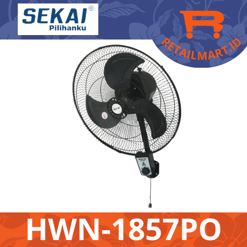 Jual SEKAI HWN-1857PO KIPAS ANGIN DINDING BESI WALL FAN TORNADO 18 INCH ...
