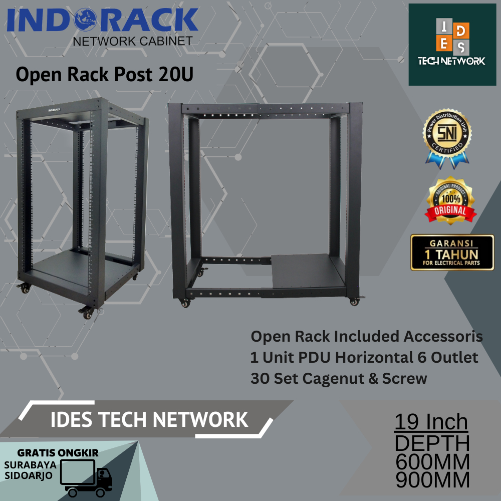Jual Rack Server Indorack Open Rack Post ORP20 20U | Shopee Indonesia