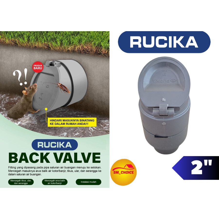Jual BACK FLOW VALVE 2" TUTUP ANTITIKUS RUCIKA 2 INCH BACK FLOW 2 ...
