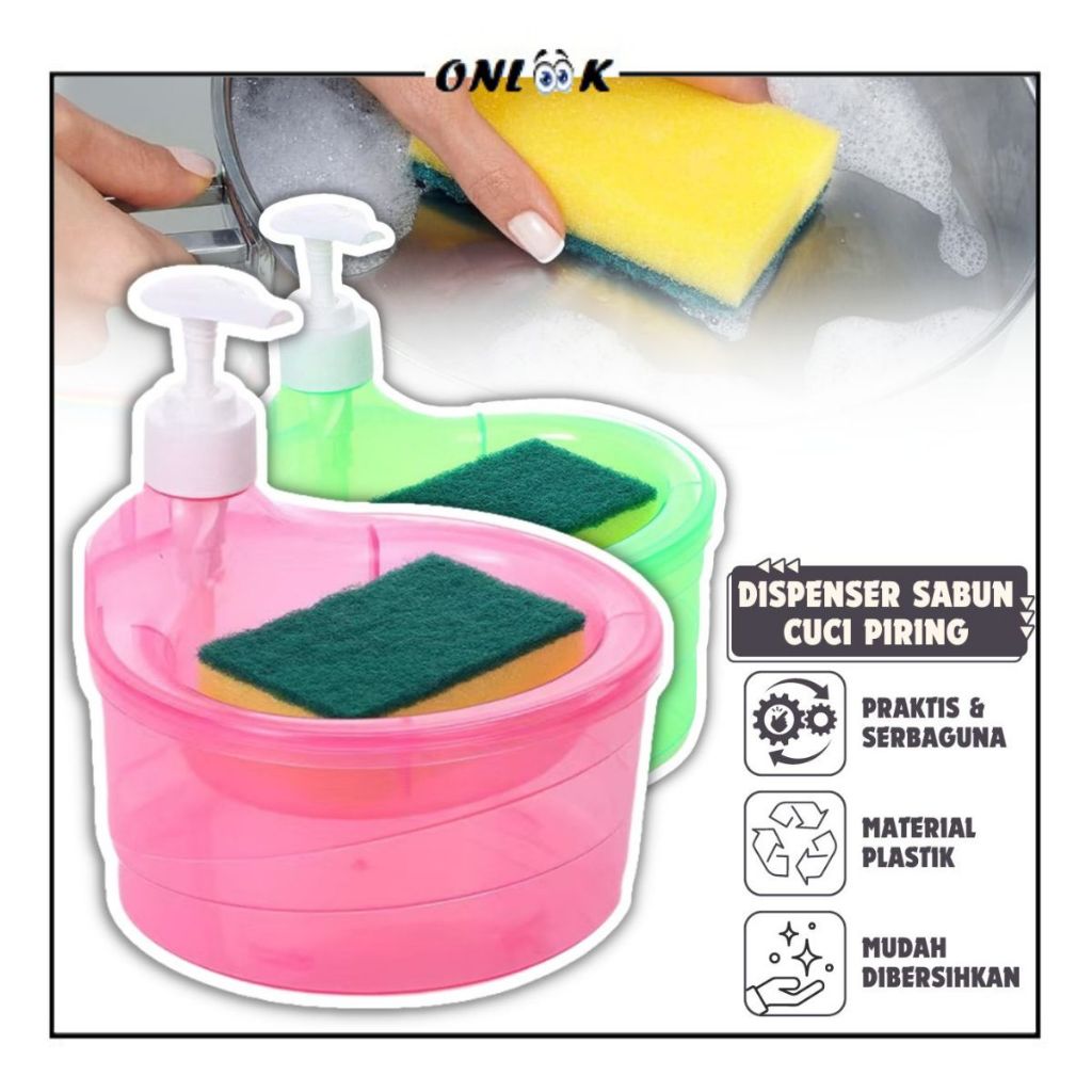 Jual AF- DISKON Tempat Sabun Cuci Piring Viral MR.DIY 1000ml + Spons ...
