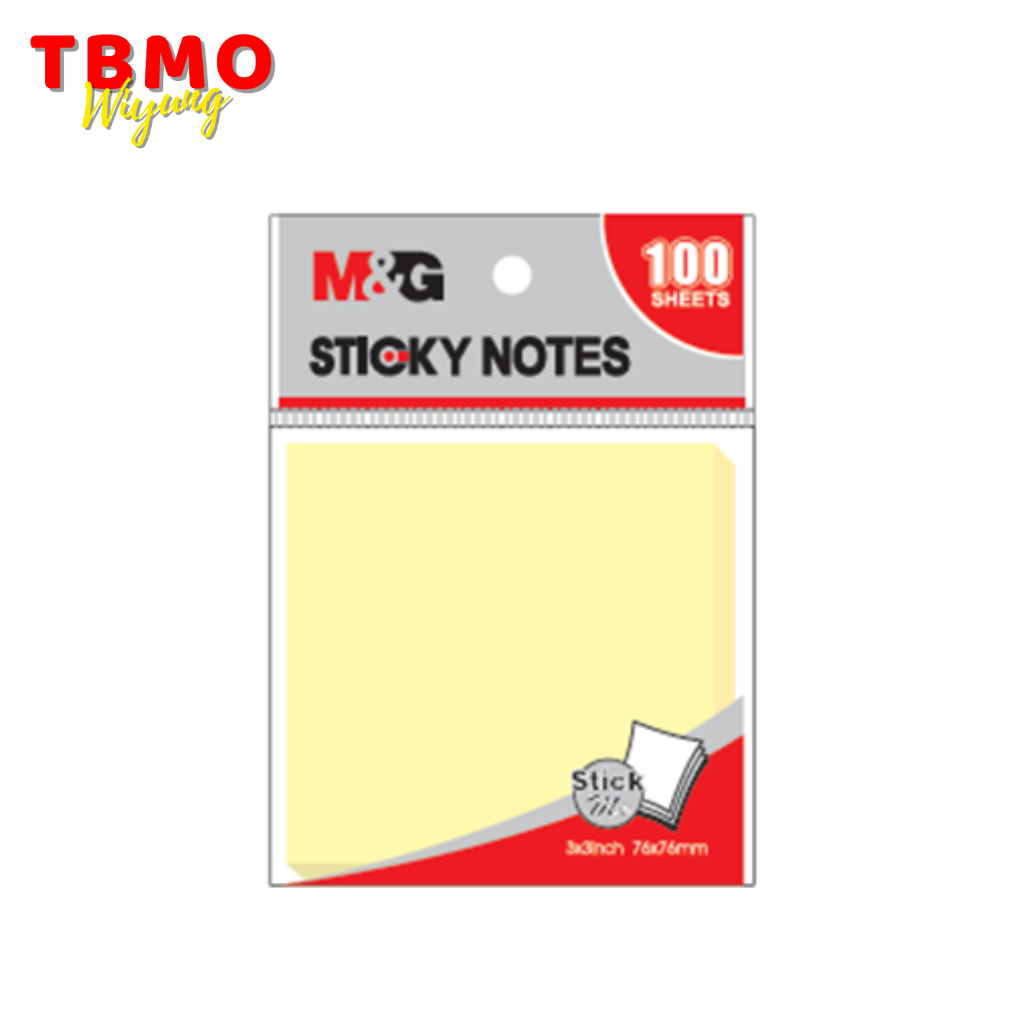 Jual TBMO M&G 3x3 Sticky Notes Yellow Color 76x76mm 100 Sheets YS-65 ...
