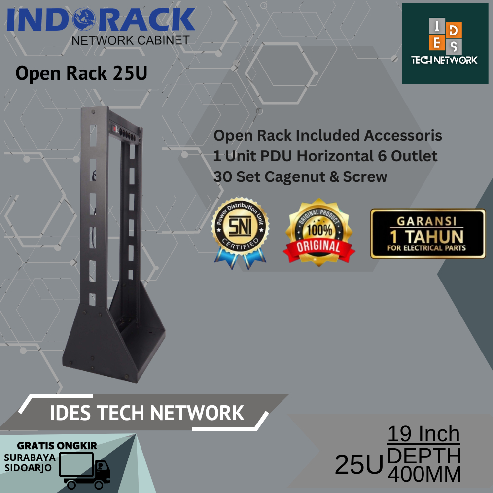 Jual Rack Server Indorack OR25 Open Rack 25U | Shopee Indonesia