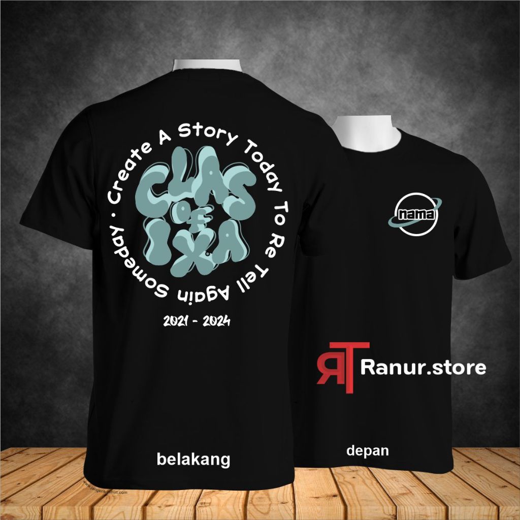 Jual Kaos Kelas Custom Bisa ganti text dan custom Design Sendiri | Shopee Indonesia
