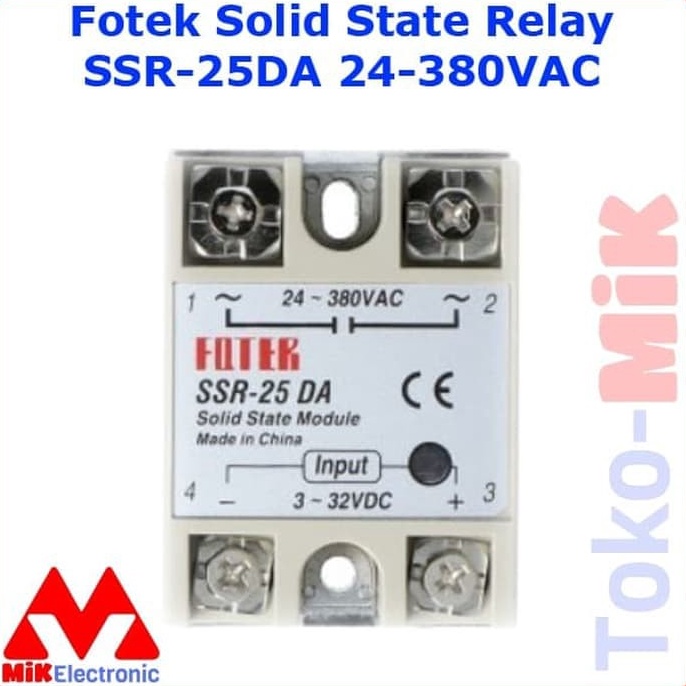 Jual el terbaru FOTEK SSR25DA 25A SOLID STATE RELAY SSR DC CONTROL AC 332VDC2438V THA | Shopee ...