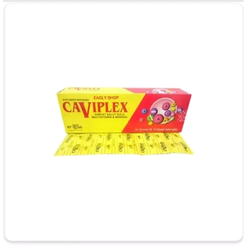 Jual Caviplex 1 BOX 10 Strip @ 10 Kaplet Multivitamin dan Mineral ...