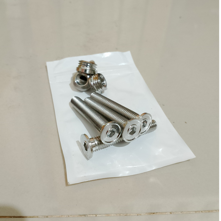 Jual Baut L slim spiral Stainles Baut Dudukan Mesin Rangka Ke Breket Mesin Bawah Ninja 4baut R ...