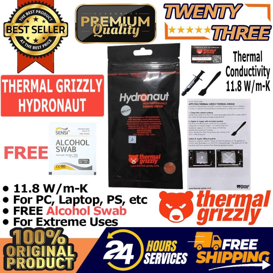 Jual Thermal Grizzly Hydronaut Thermal Paste 1 Gram 1gr Original Pasta ...