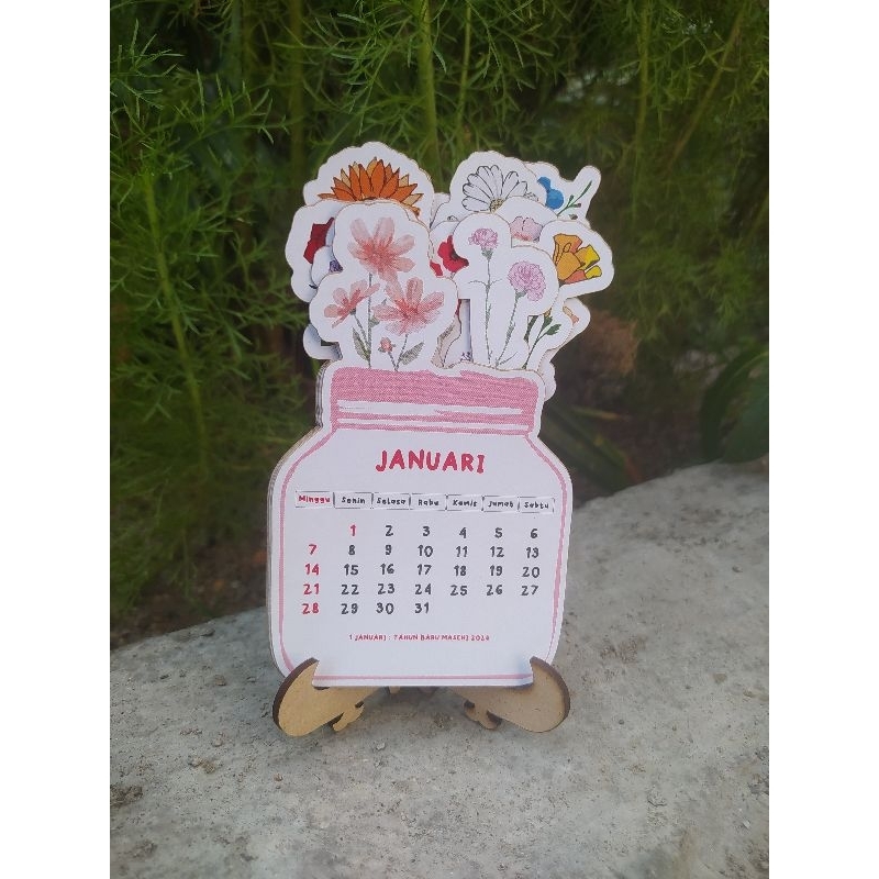Jual [Ready Stock] Kalender meja mini 2025 Kalender aesthetic mini ...