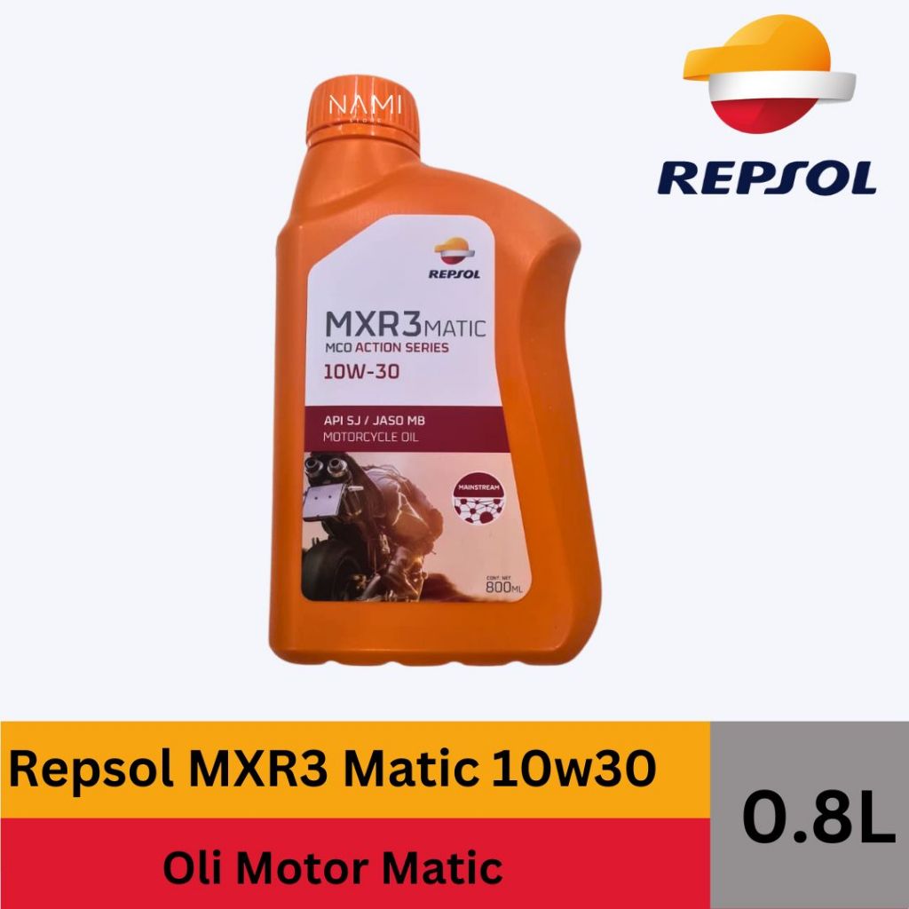 Jual *REPSOL MXR3 MATIC 10W30 (0.8L)* Oli Mesin Motor Matic - original ...