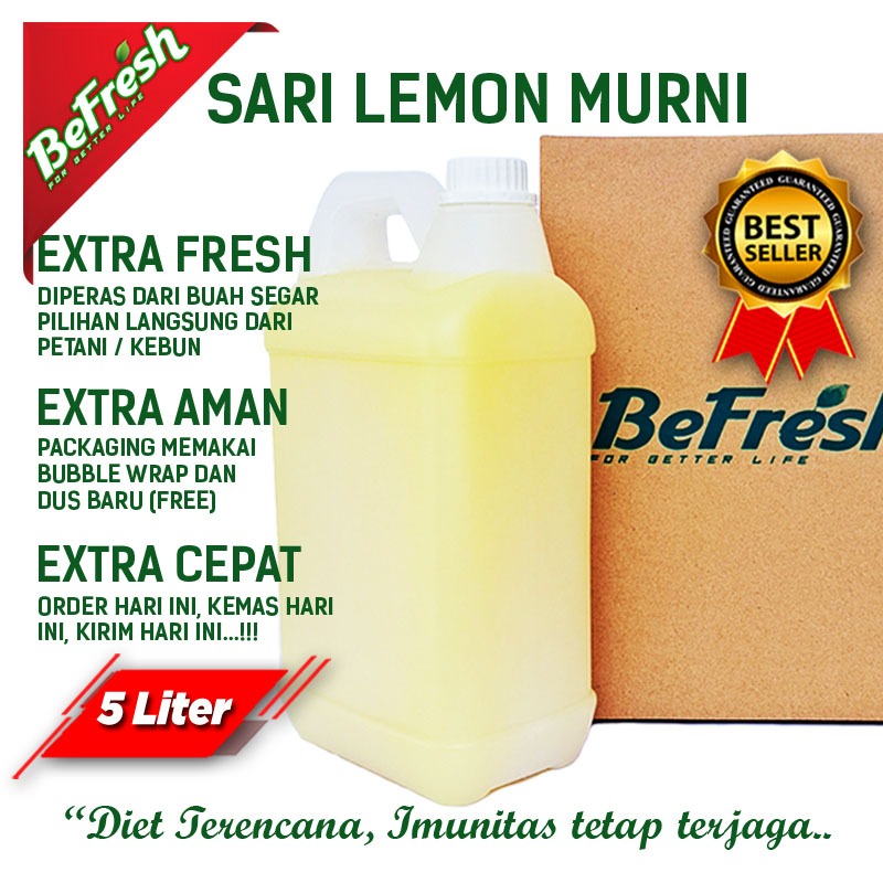 Jual Sari Lemon Asli 5 Liter Grosir Air Lemon Murni Pure Lemon Juice ...