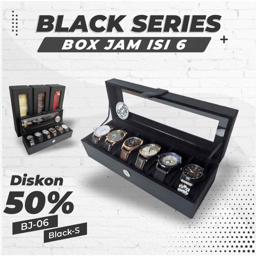 Jual FLASH SALE 6.6 - Kotak Jam Tangan isi 6 atau Box Tempat Jam Tangan ...