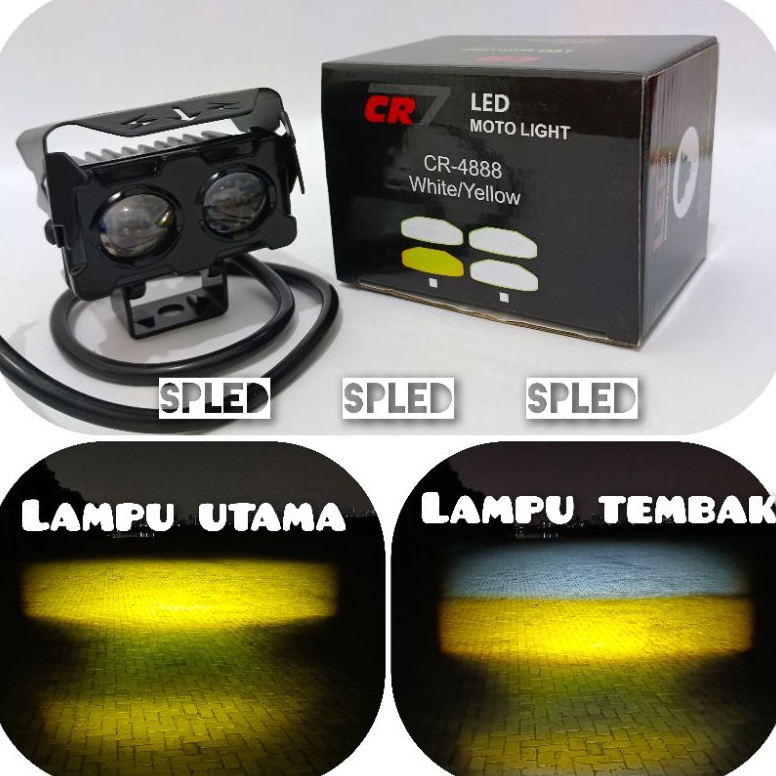 Jual Special Price Lampu tembak Laser LED D3 SQL 2 mata putih kuning 2 warna IBF | Shopee Indonesia