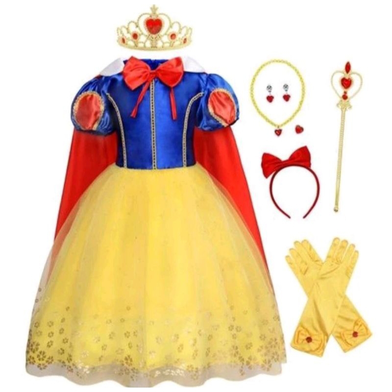 Jual CAE - Kostum Dress Putri Salju Princess Snow White Jubah Costume ...