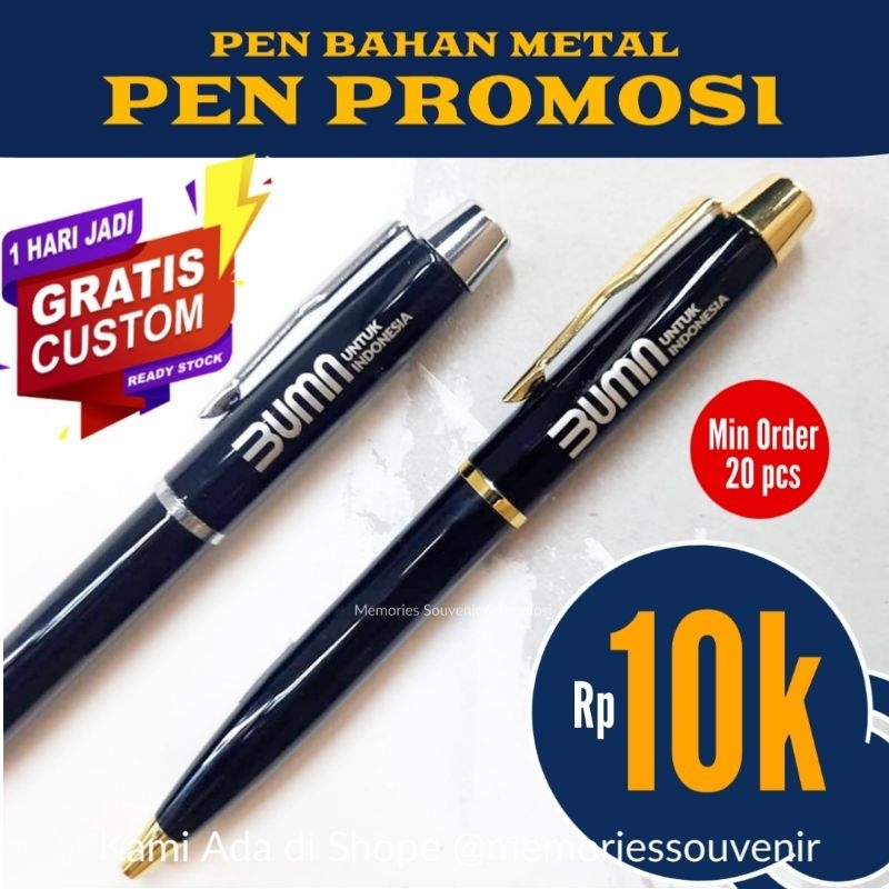 Jual Pen Metal model Parkers + GRATIS CUSTOM NAMA LOGO | Pen Stainlees ...